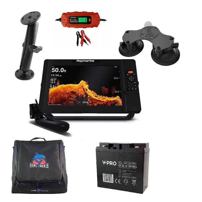 Echosonda Raymarine Element 9 HV Wi-Fi GPS/ HV-100 Zestaw Premium RAM ...